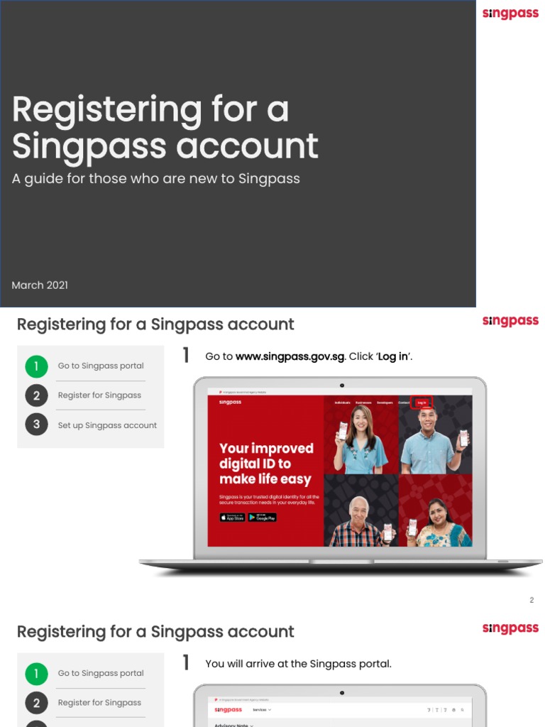 Register For Singpass Guide | PDF | Password | Mobile App