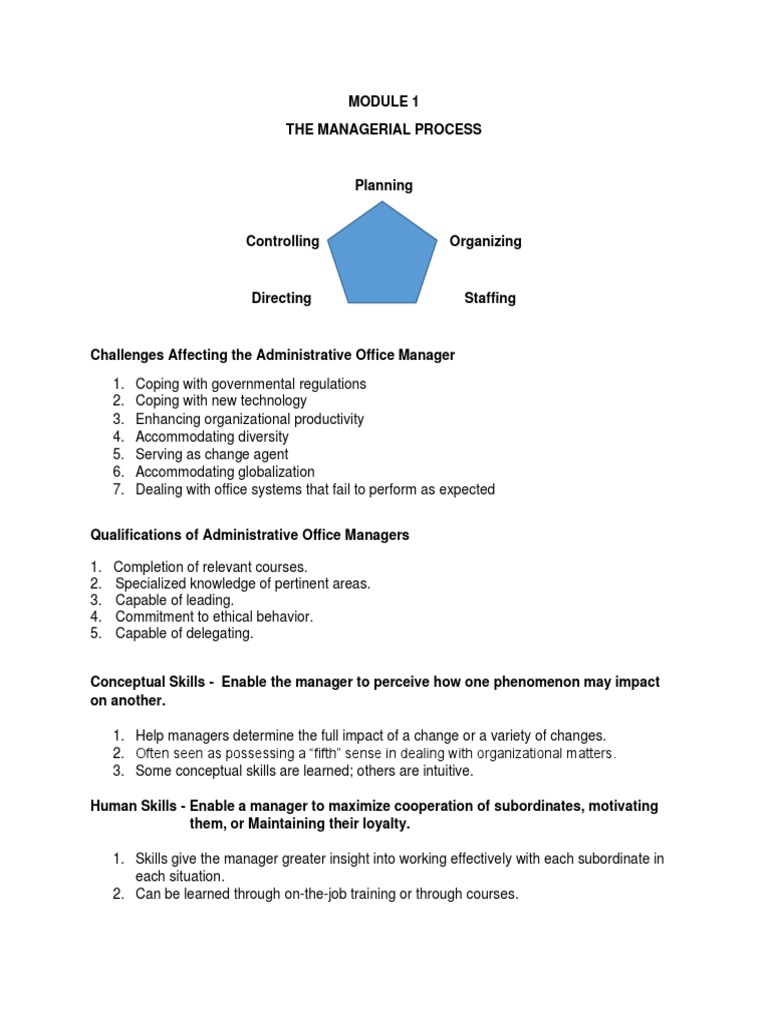 MODULE 1 - 2 Administrative Office | PDF | Employment | Science