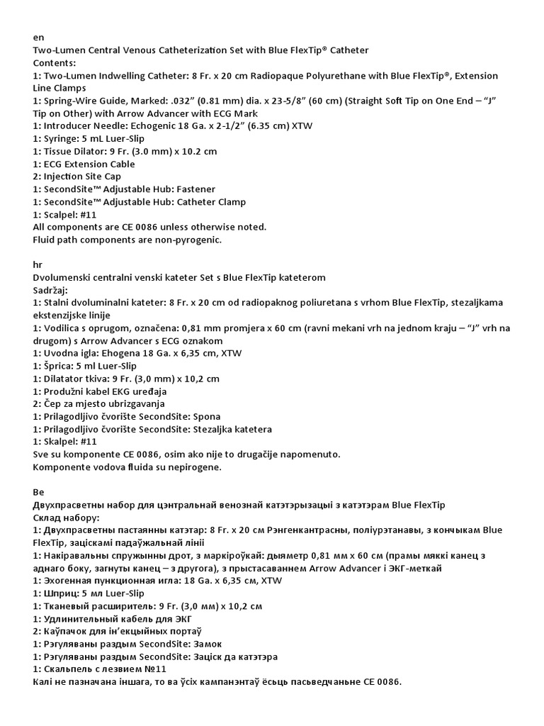 IFU Translations | PDF | Equipment | Medical Equipment