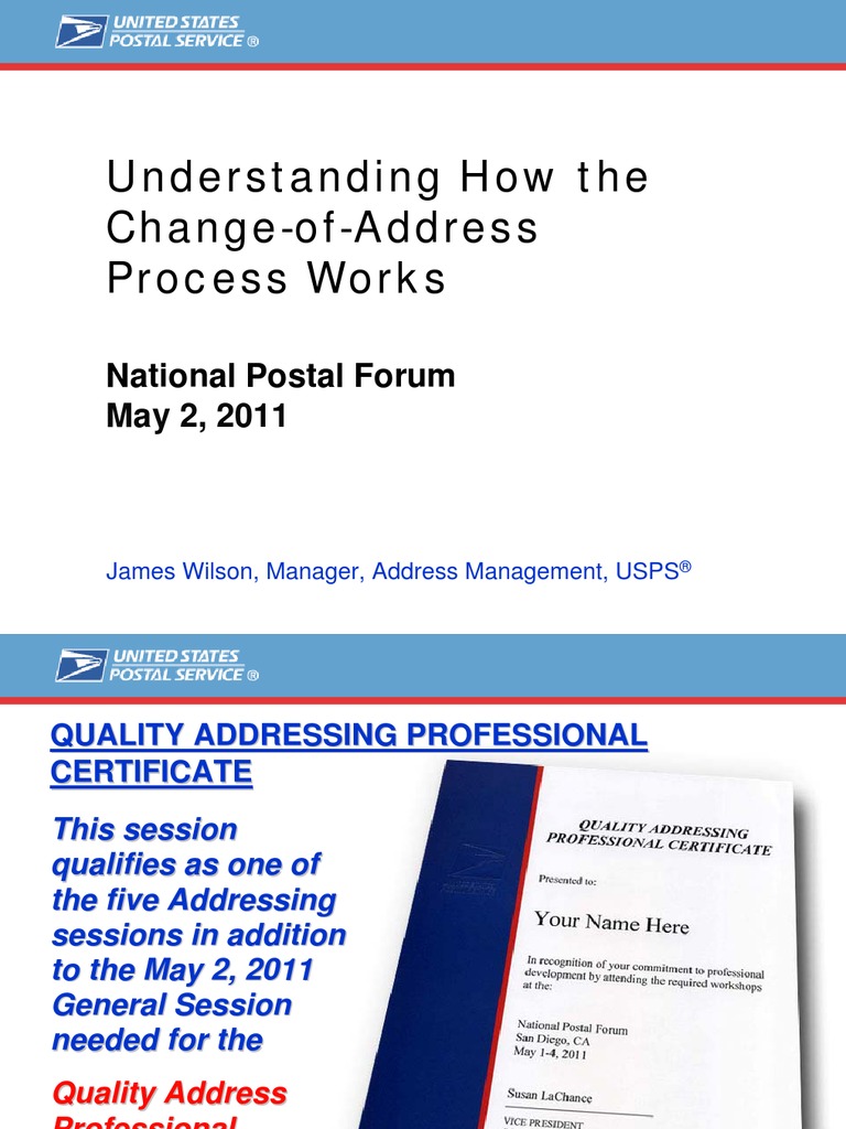 Understanding How The Change-of-Address Process Works: National Postal ...