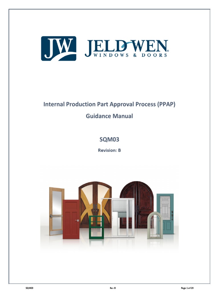 SQM03 - Internal Production Part Approval Process Manual - Rev B | PDF ...