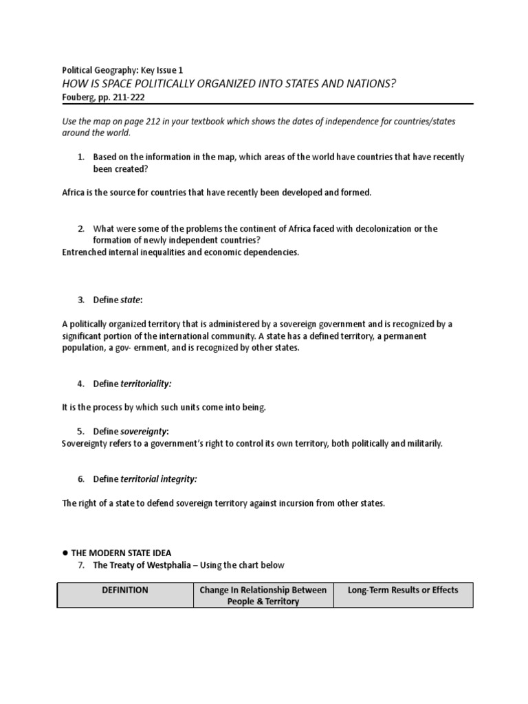 Chapter 8 Ap Human Geo Notes | PDF | Geopolitics | World Systems Theory