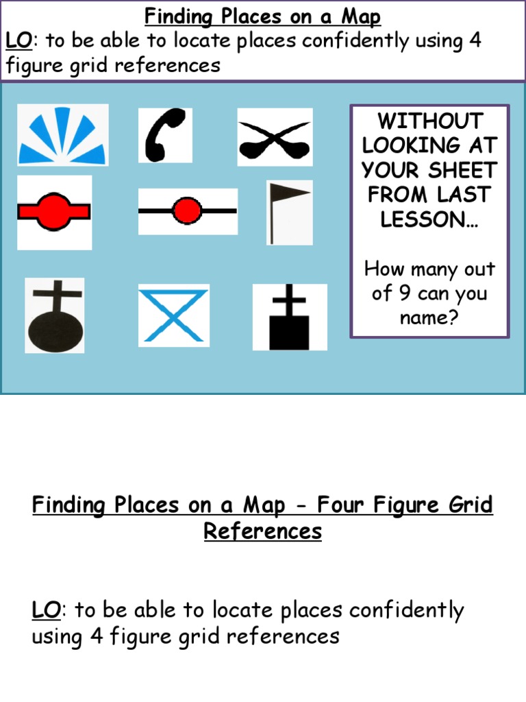 Finding Places On A Map LESSON | PDF
