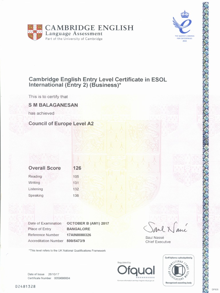 Cambridge English: Cambridge English Entry Level Certificate in ESOL ...