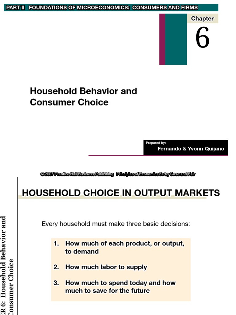 Household Behavior and Consumer Choice | PDF | Utility | Business Economics