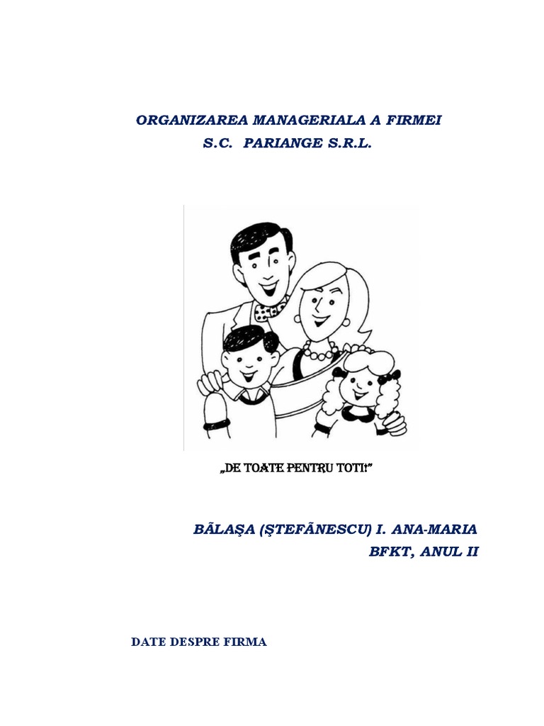 Referat La MANAGEMENT - BALASA (STEFANESCU) I. ANA-MARIA | PDF