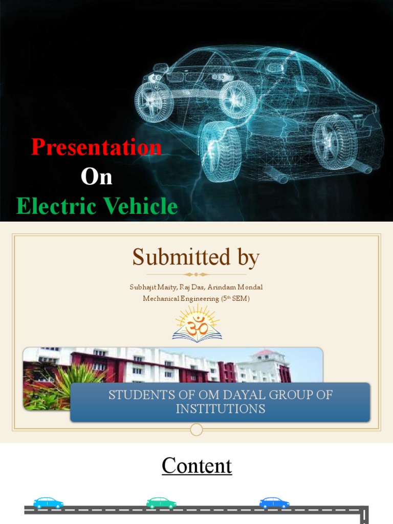 Electric Veichle Presentation (Autosaved) | PDF