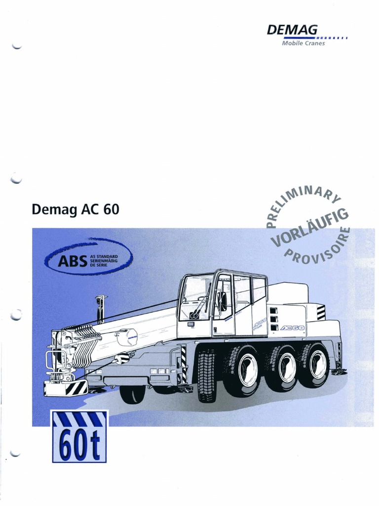 Demag AC60 Spec Eu | PDF | Freio | Máquinas