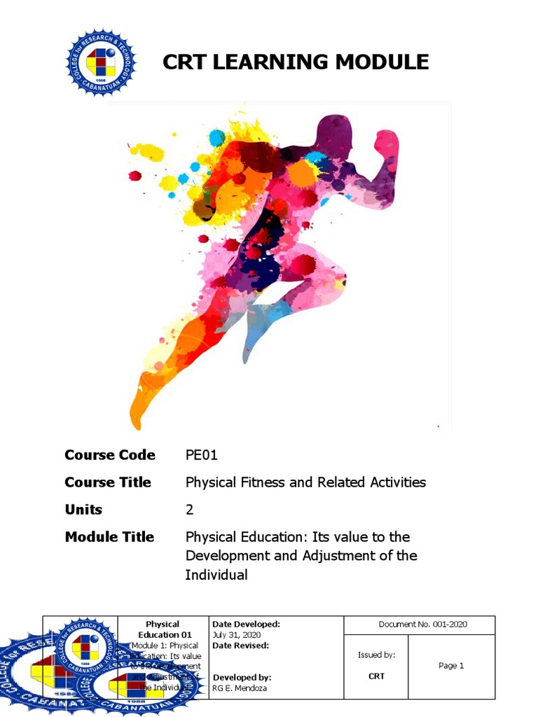 PE01 Module 2.1 Aerobic Dance For Fitness and Health | PDF | Aerobic ...