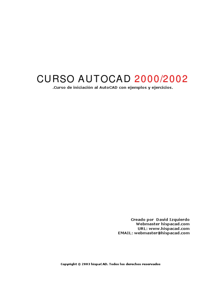 Copia de Curso de Autocad 2000-2002 Con Ejemplos y Ejercicios | PDF ...