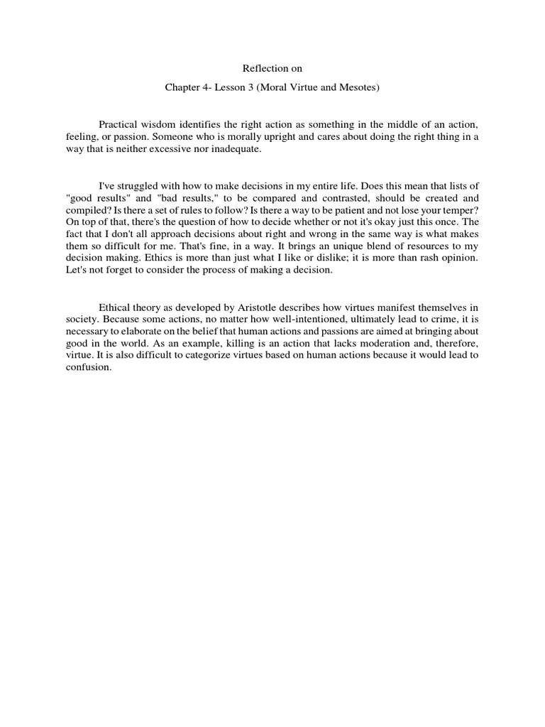 Moral Virtue and Mesotes Explained | PDF