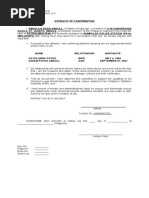 Affidavit of Confirmation PNP | PDF