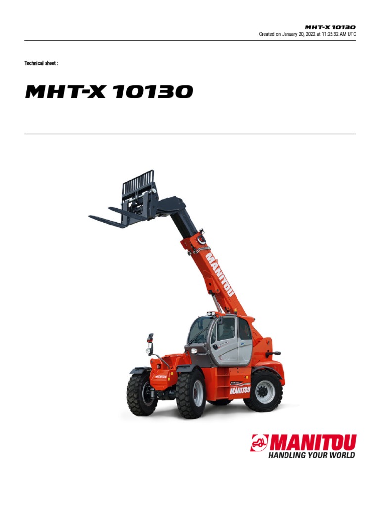 Manitou MHT-X 10130 | PDF | Transmission (Mechanics) | Vehicles