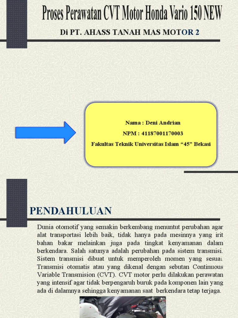NEW Presentation PERAWATAN CVT | PDF