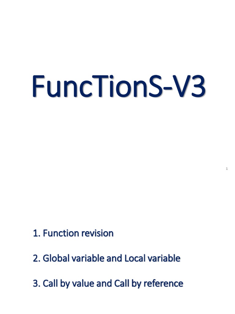 Lecture Slide Of Function In C Program Pdf Parameter Computer 3293
