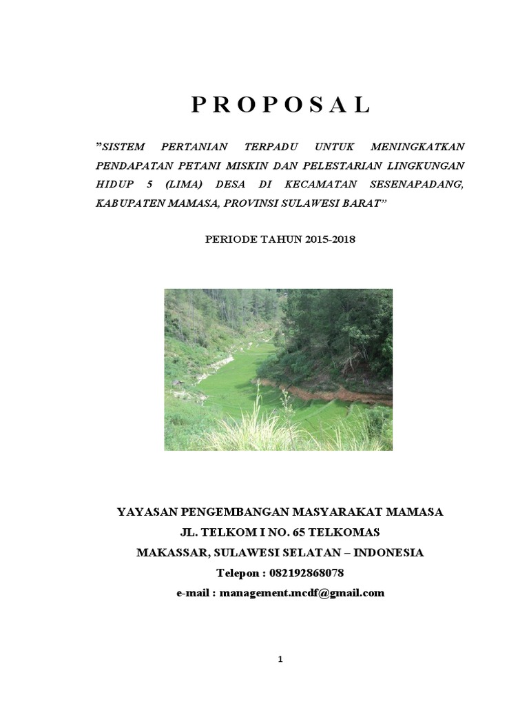 Contoh Proposal Pengembangan Masyarakat Oleh Yayasan | PDF