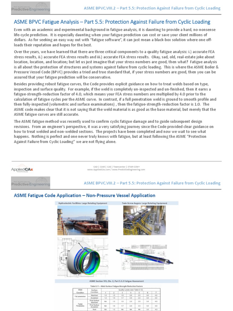 ASME Fatigue Analysis for Welded Structures | PDF | Fatigue (Material ...