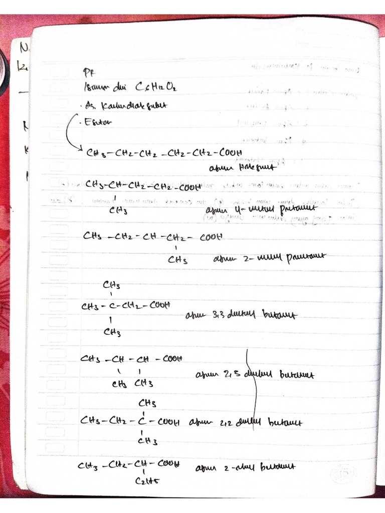 Isomer Senyawa C6H12O2 | PDF