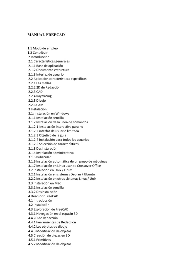 Manual Freecad | PDF | Point and Click | Distribución de Linux
