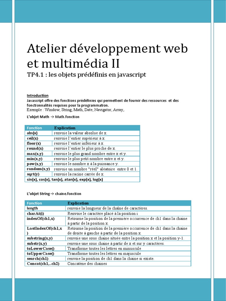 TP4 1 | PDF | JavaScript | Logiciel