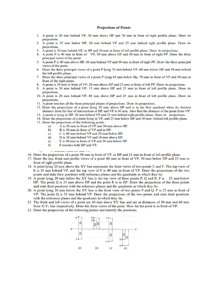 Question Bank Points and Lines | PDF