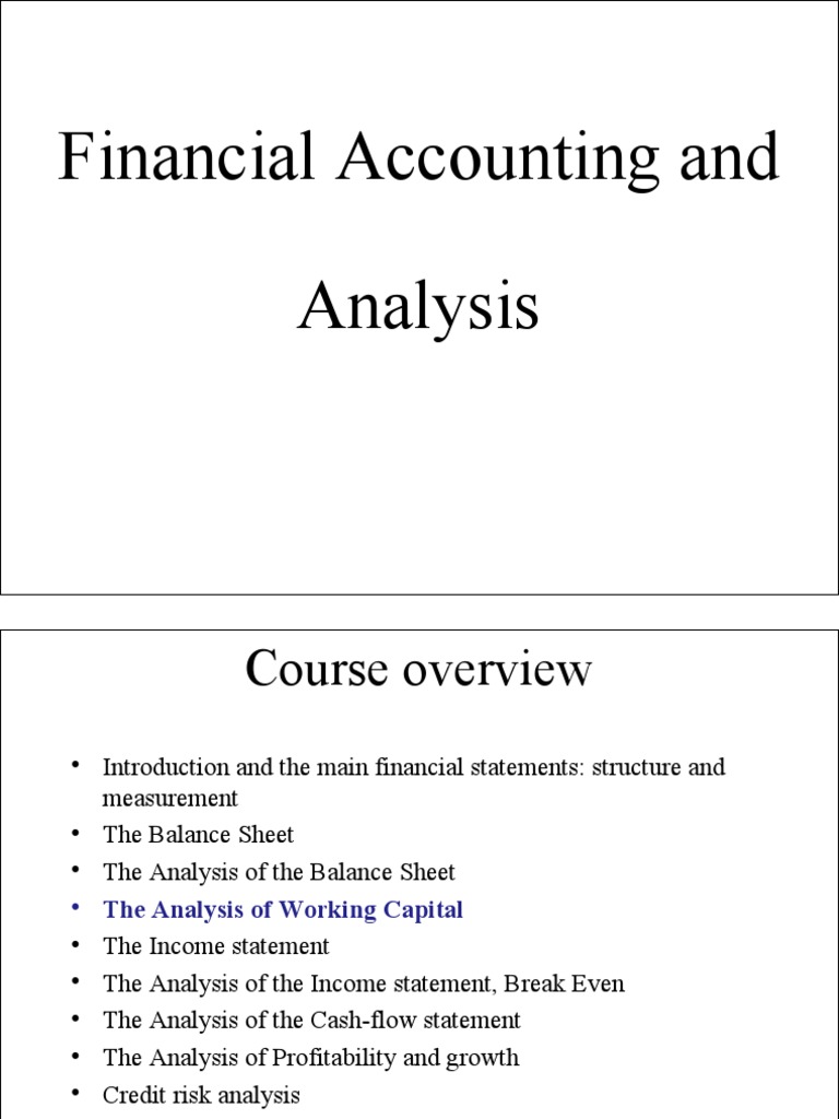 04-Working Capital Analysis | PDF | Working Capital | Government Budget ...