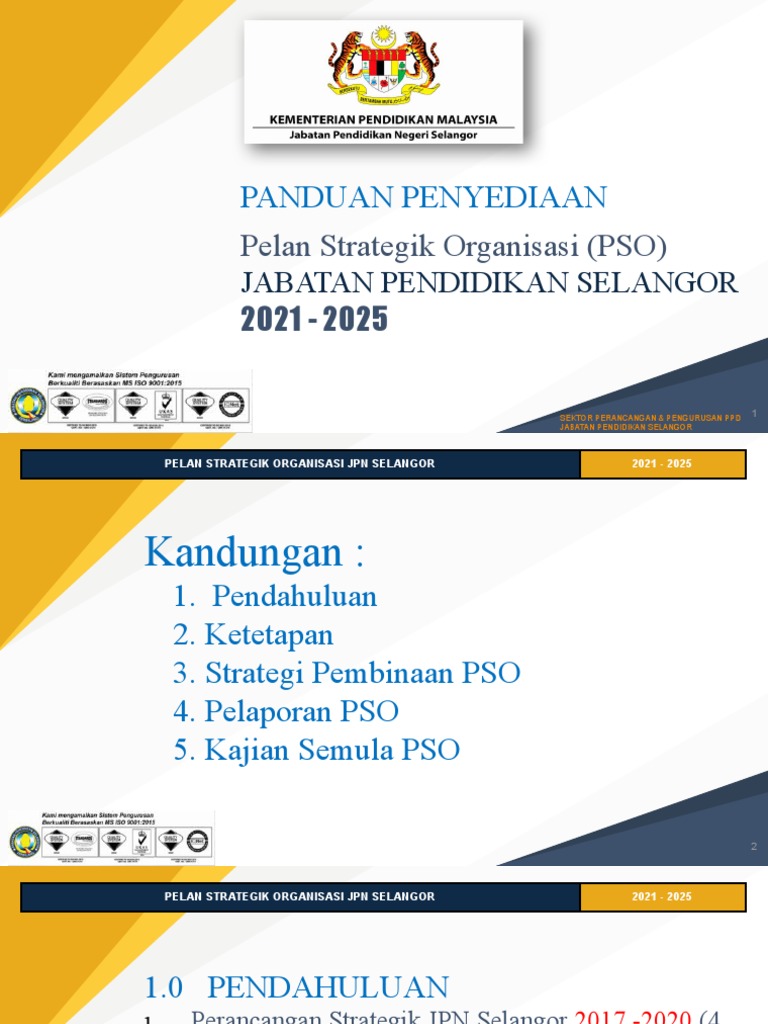 Panduan Penyediaan PSO 2021-2025-1 | PDF