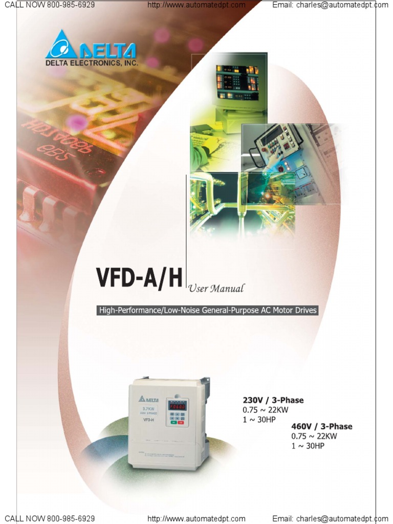 DELTA VFD A User Manual and Specs | PDF | Electric Motor ...