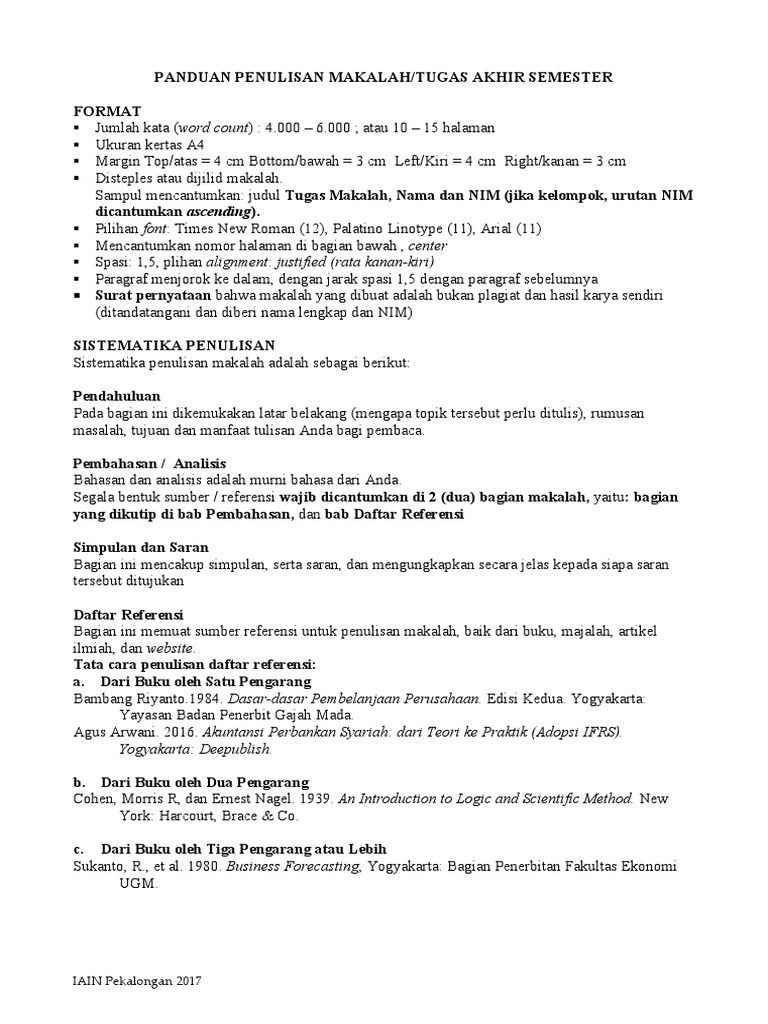 Panduan Membuat Makalah | PDF