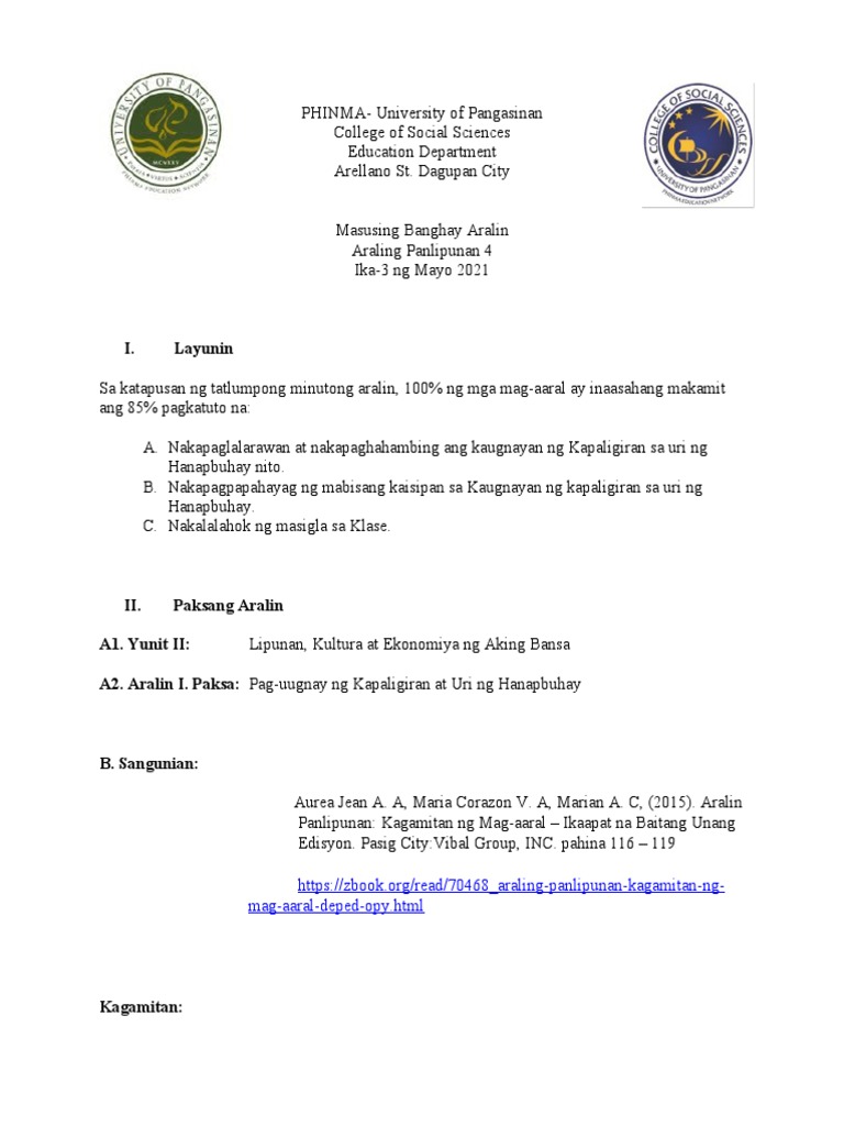 Social Studies Detailed Lesson Plan | PDF