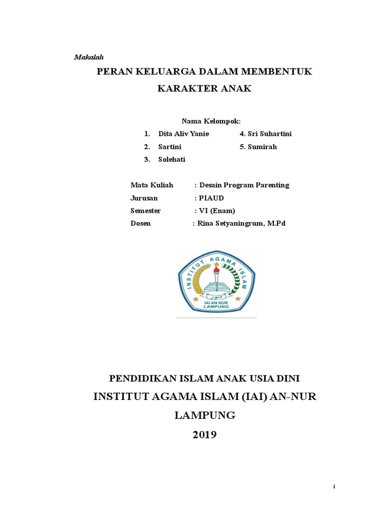Cover Desain Program Parenting | PDF