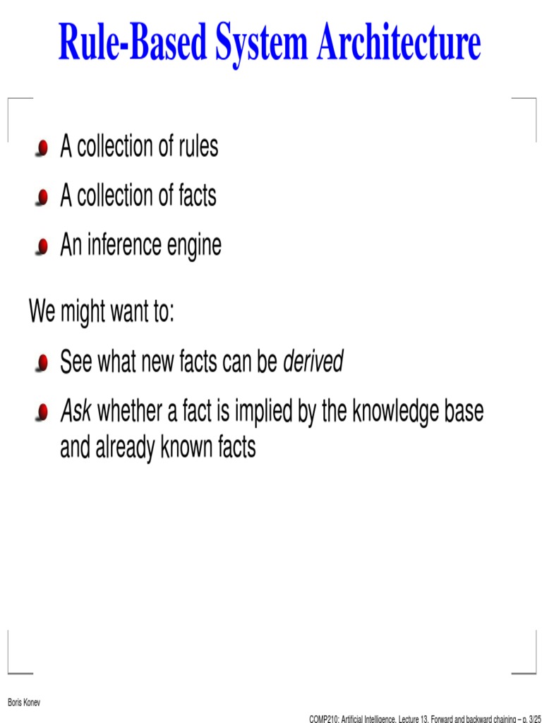 Rule-Based Systems: Forward vs Backward Chaining | PDF