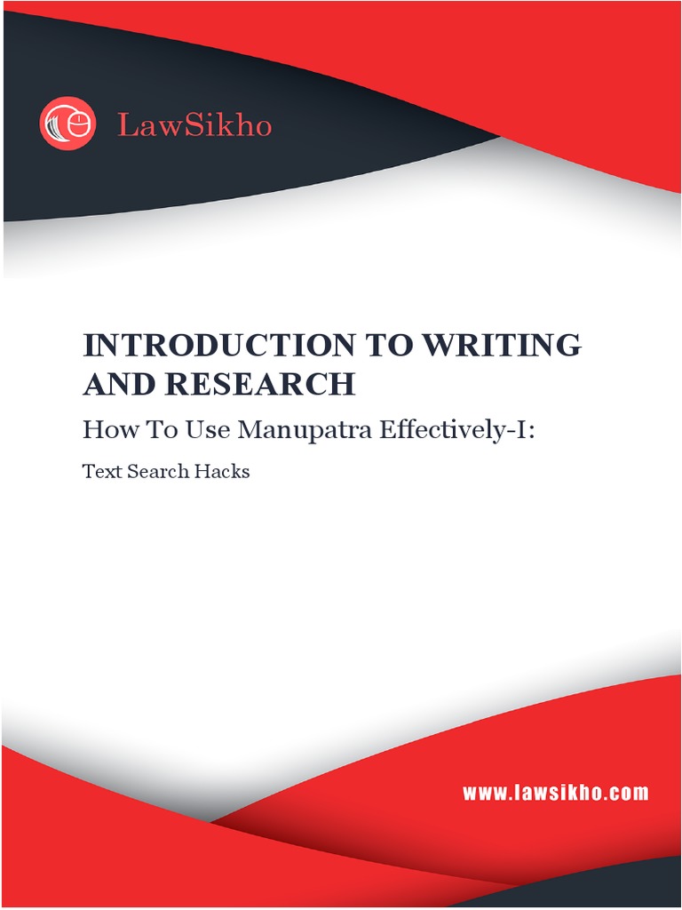 How To Use Manupatra Effectively For Case Research Part 1 | PDF ...