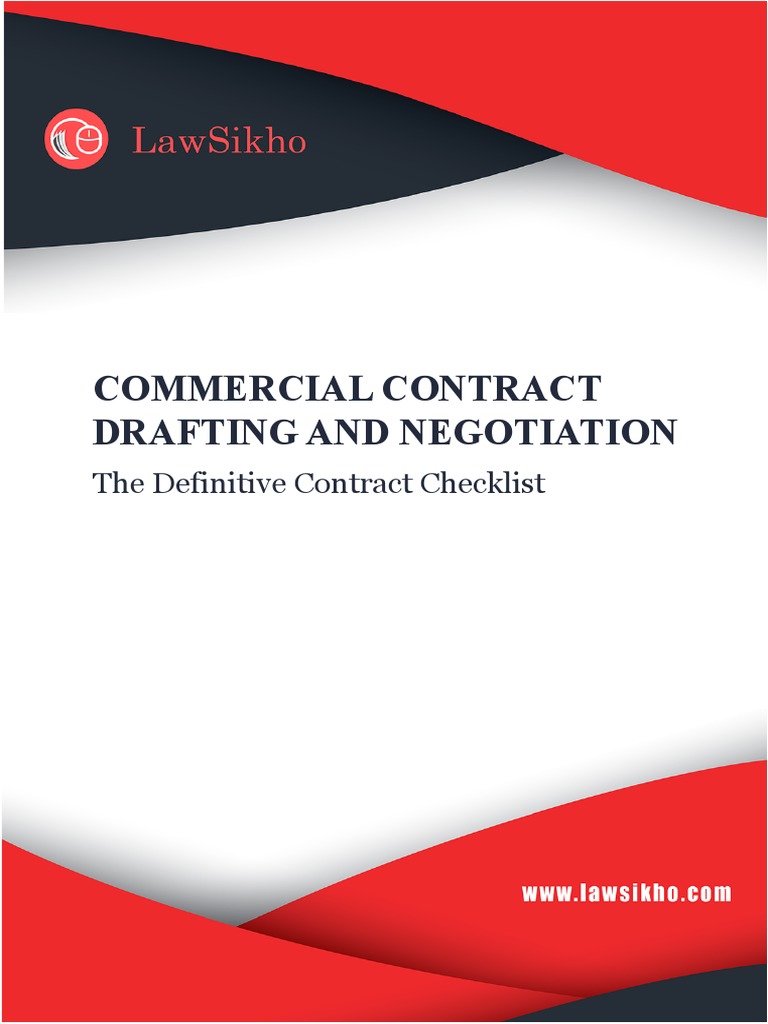 Sample Contract Drafting Checklist Pdf Damages Breach Of Contract