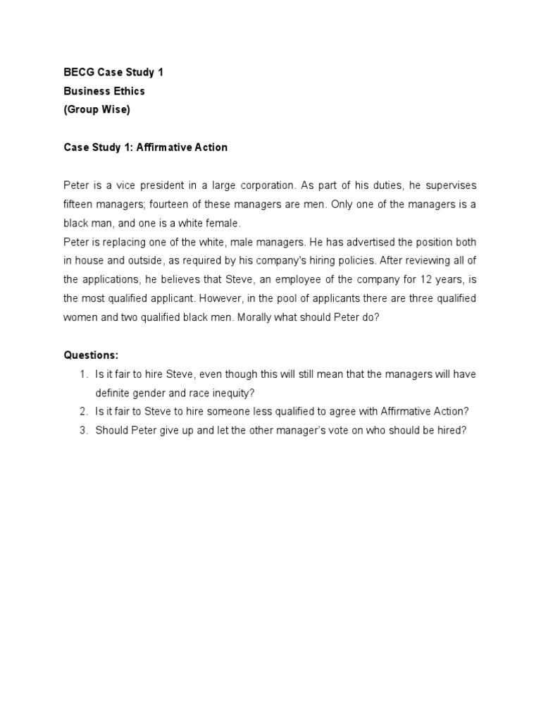 Business Ethics Case Studies Overview | PDF | Applied Ethics