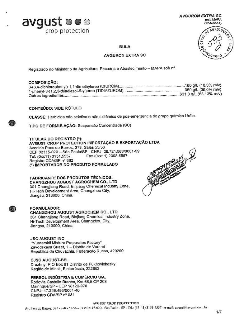 F1524880845 - Bula - Avguron Extra SC - M | PDF