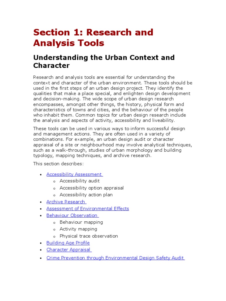 Research and Analysis Tool Kit | Download Free PDF | Geographic ...