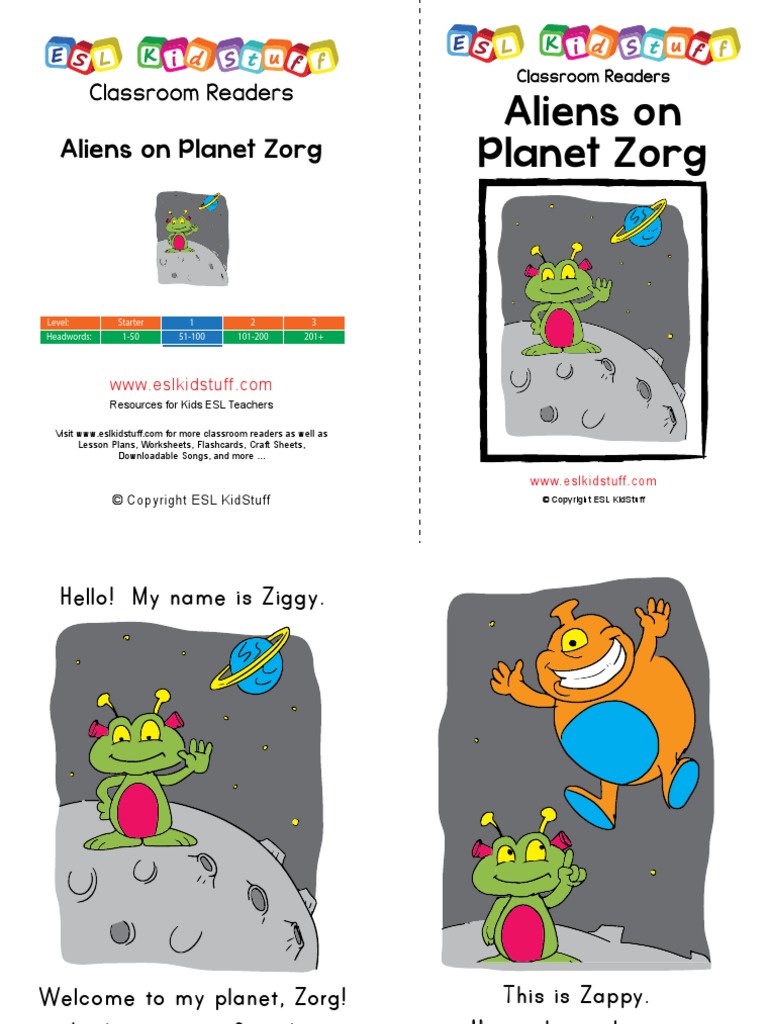 Aliens On Planet Zorg Book Level1 Cgo | PDF