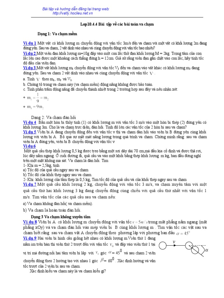 Lop1044 Bai Tap Ve Cac Bai Toan Va Cham | PDF