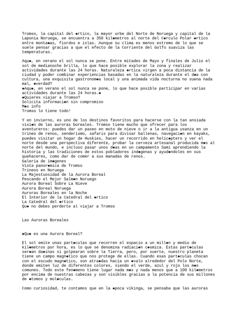 Tromso Noruega | PDF | Roald Amundsen | Aurora