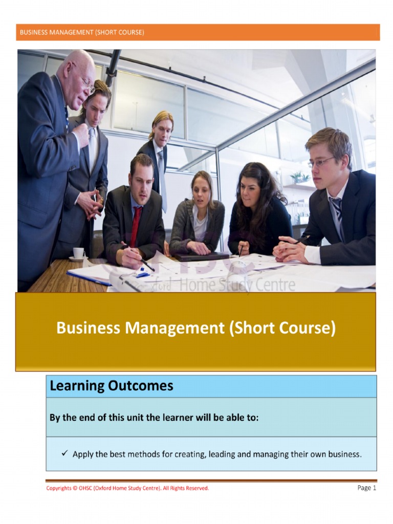 A - Business Management Notes | PDF