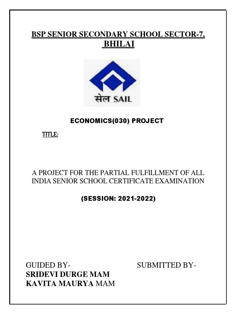 Bhilai: BSP Senior Secondary School Sector-7 | PDF