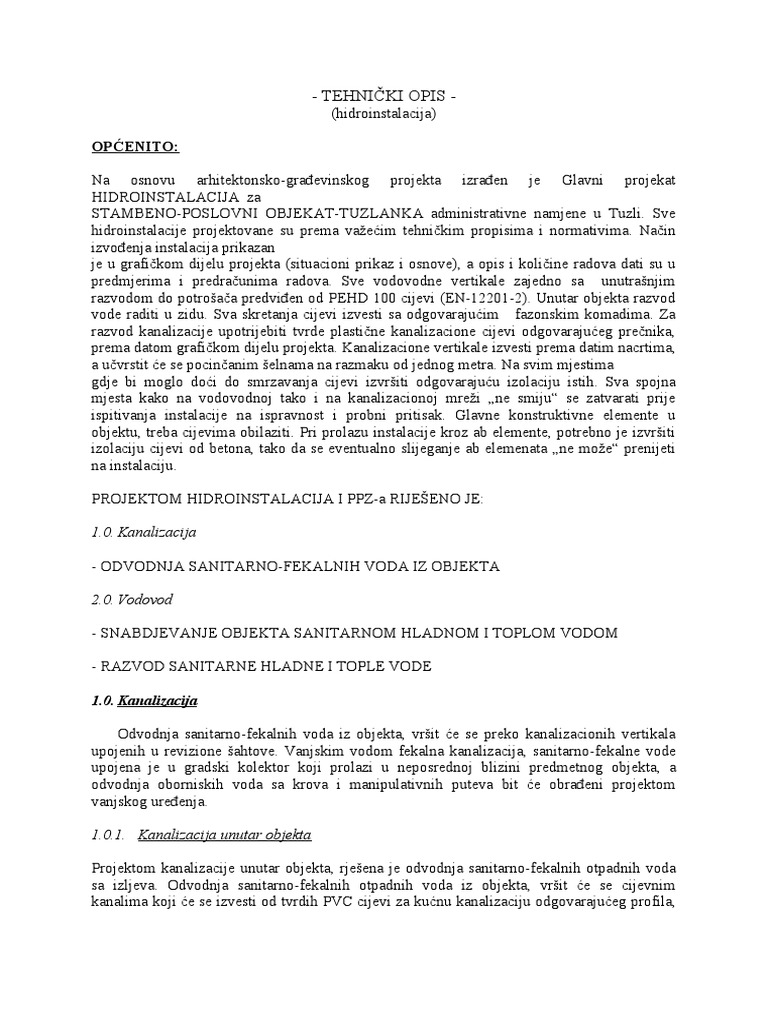 Tehnički Opis | PDF