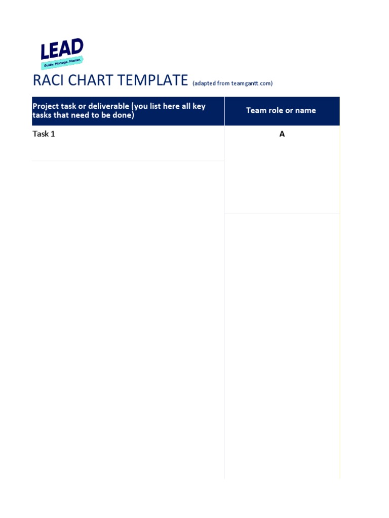 RACI Chart Template for Project Management | PDF | Computer Science ...