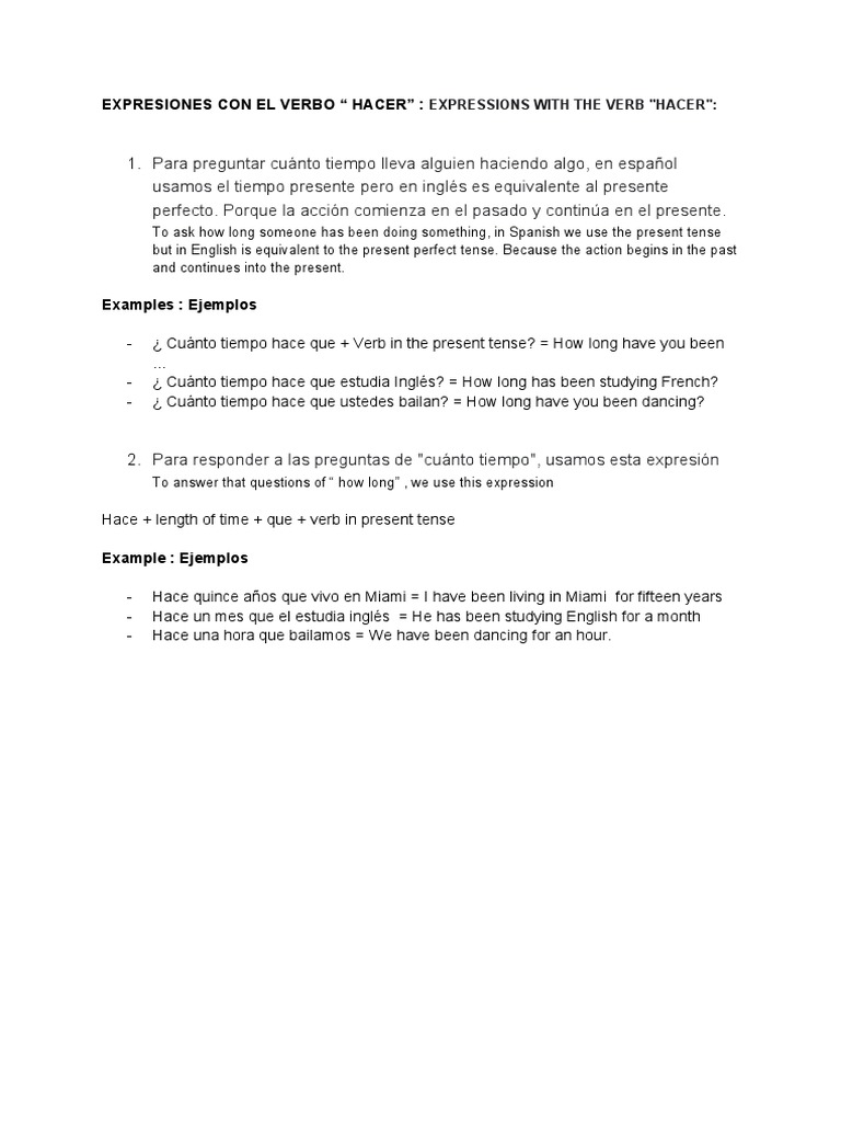 Hacer en pasado simple en inglés | PDF