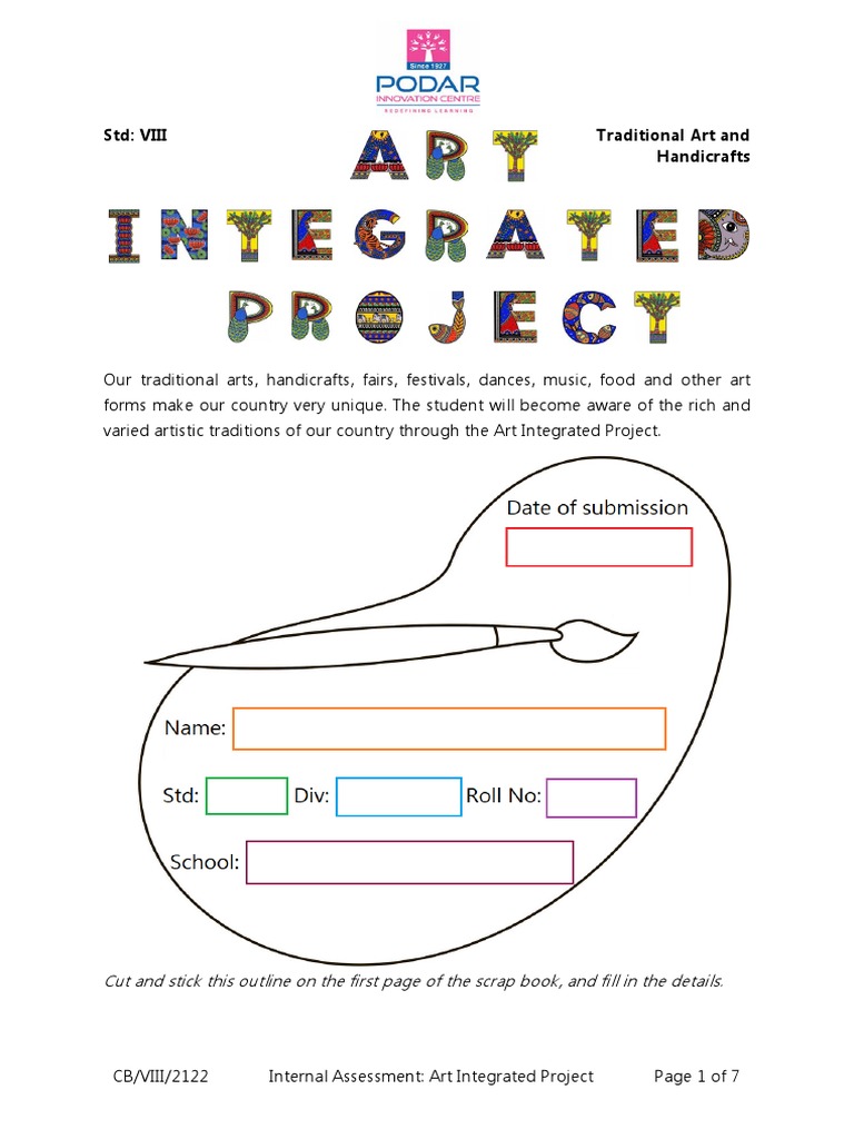 VIII - Art Integrated Project | PDF | Scrapbooking