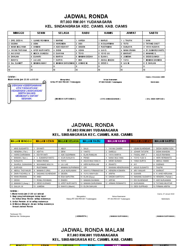 Jadwal Ronda 22 | PDF