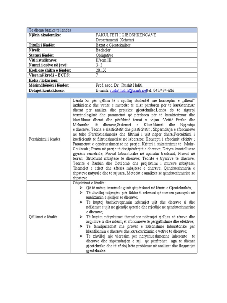 Bazat e Gjeoteknikës | PDF