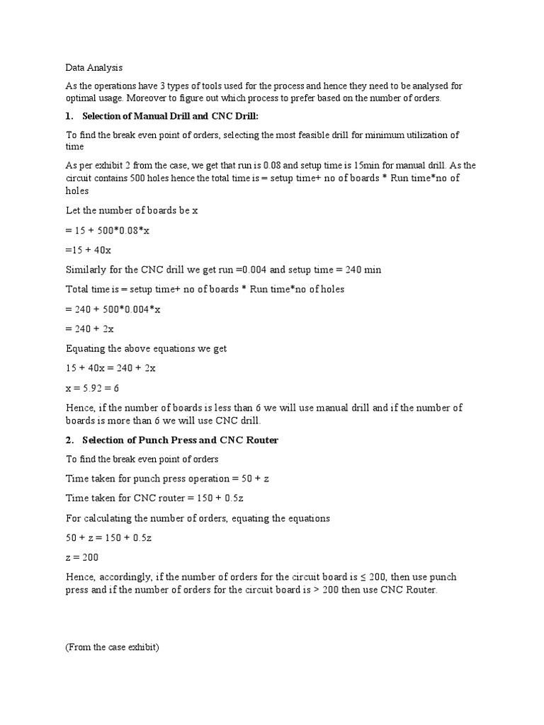 Data Analysis Sample Problem | PDF