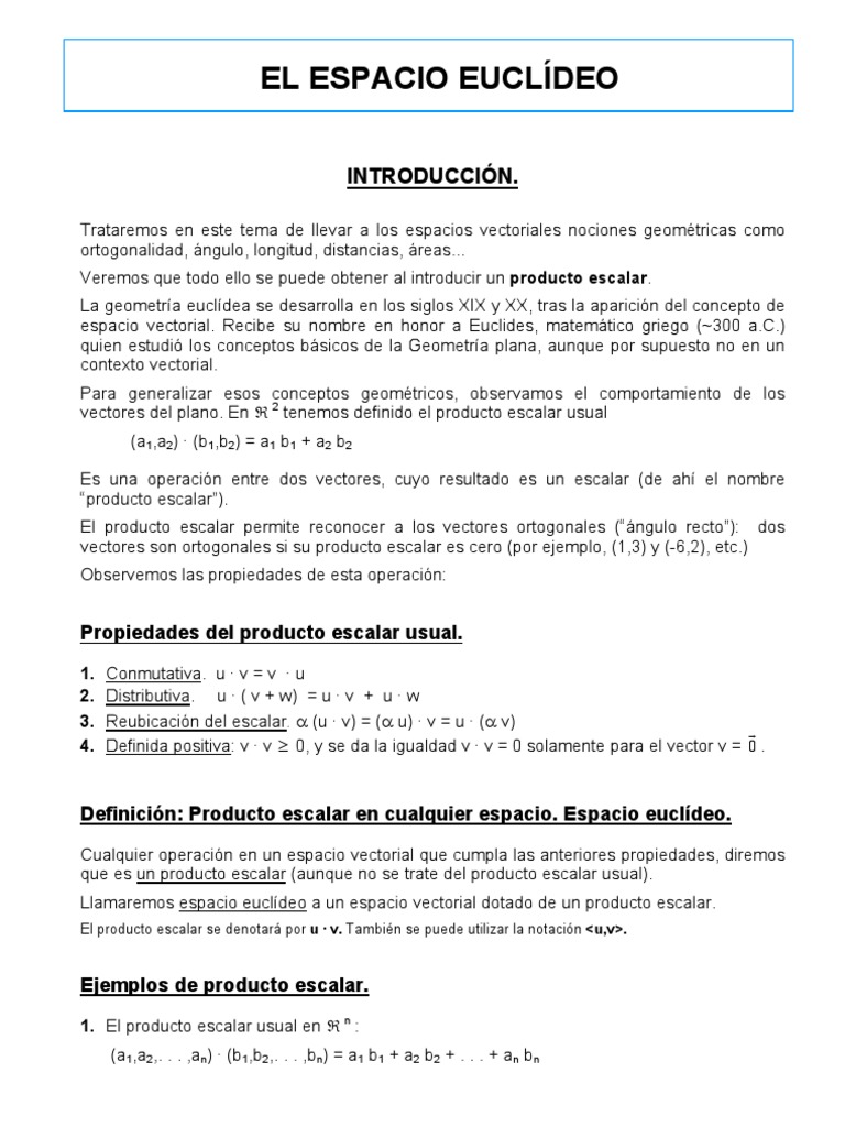 Espacio Euclideo